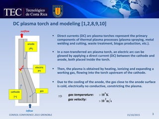 Modelling a DC Plasma torch with comsol | PDF