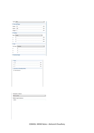 COMSOL Multiphysics Tutorials - Akshansh | PDF