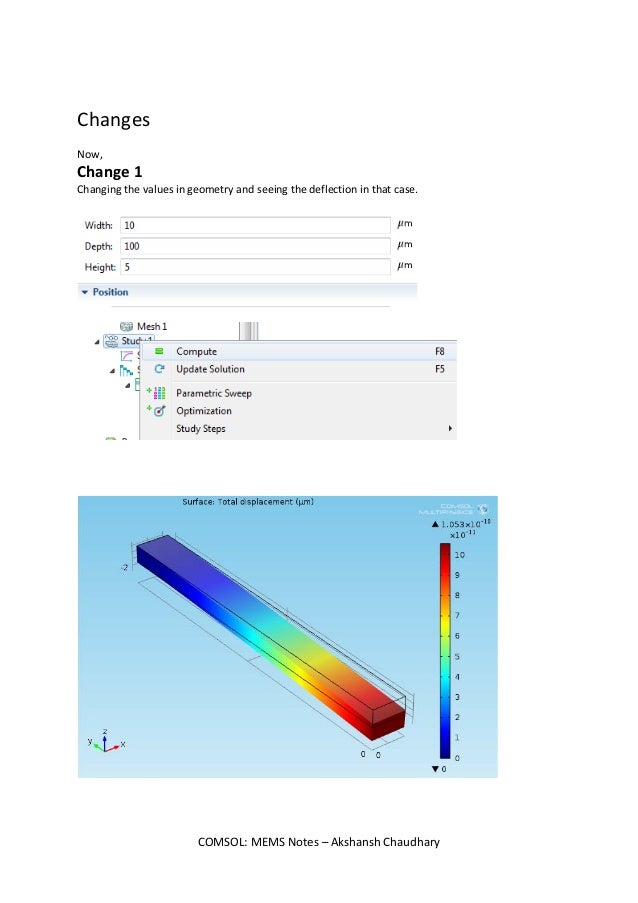 COMSOL Multiphysics Tutorials - Akshansh