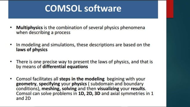 Comsol Multiphysics Presentation | PPTX
