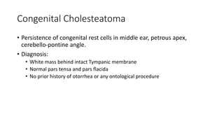 Chronic otitis media Squamosal disease | PPTX