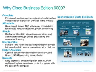 Comstor: Cisco BE6000 | PPT