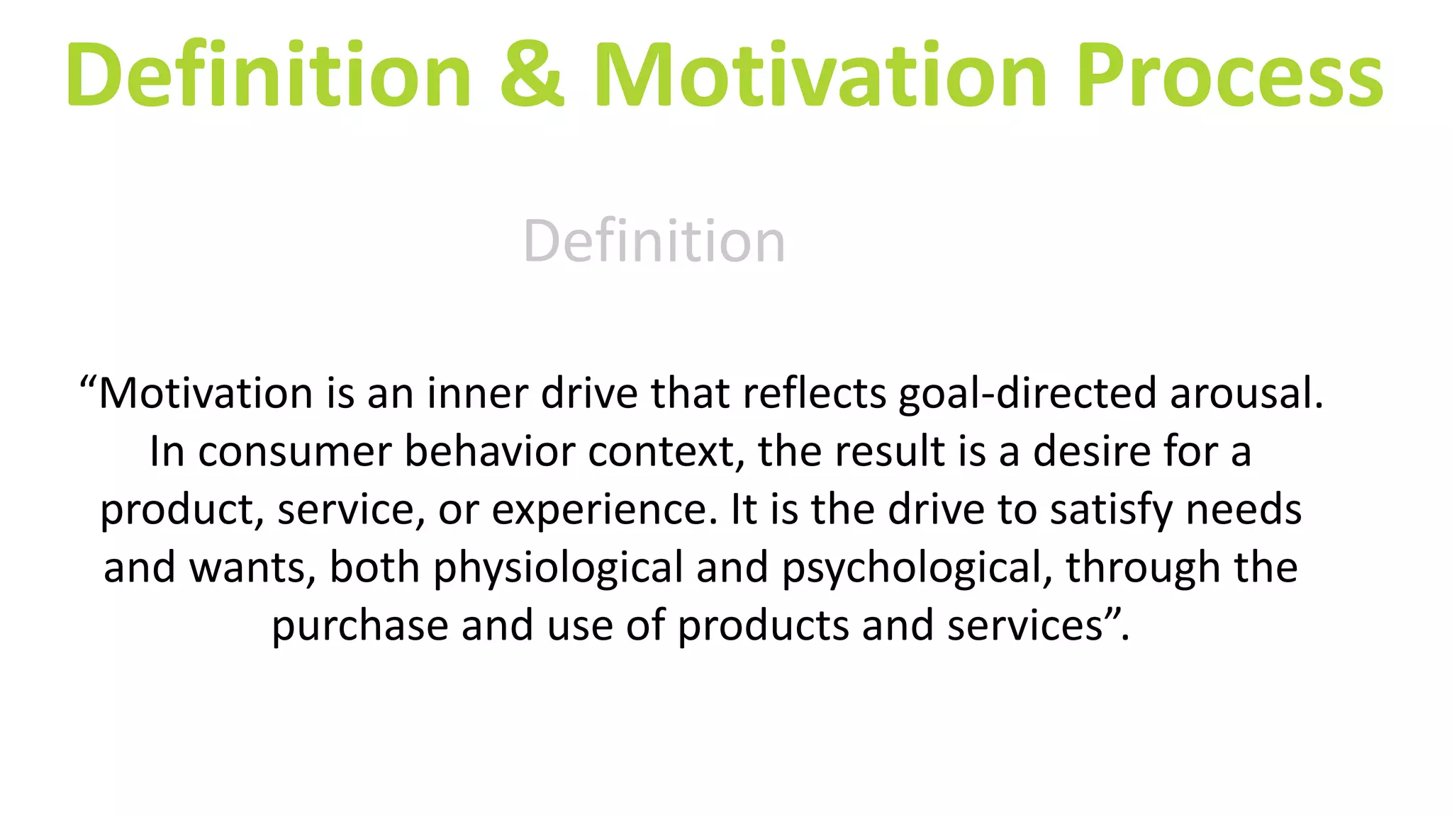 Consumer Motivation | PPT