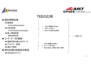 TEE (Trusted Execution Environment)は第二の仮想化技術になるか？ | PDF