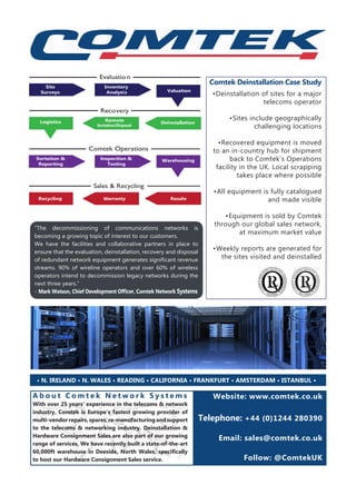 Comtek deinstallation and consignment service | PDF