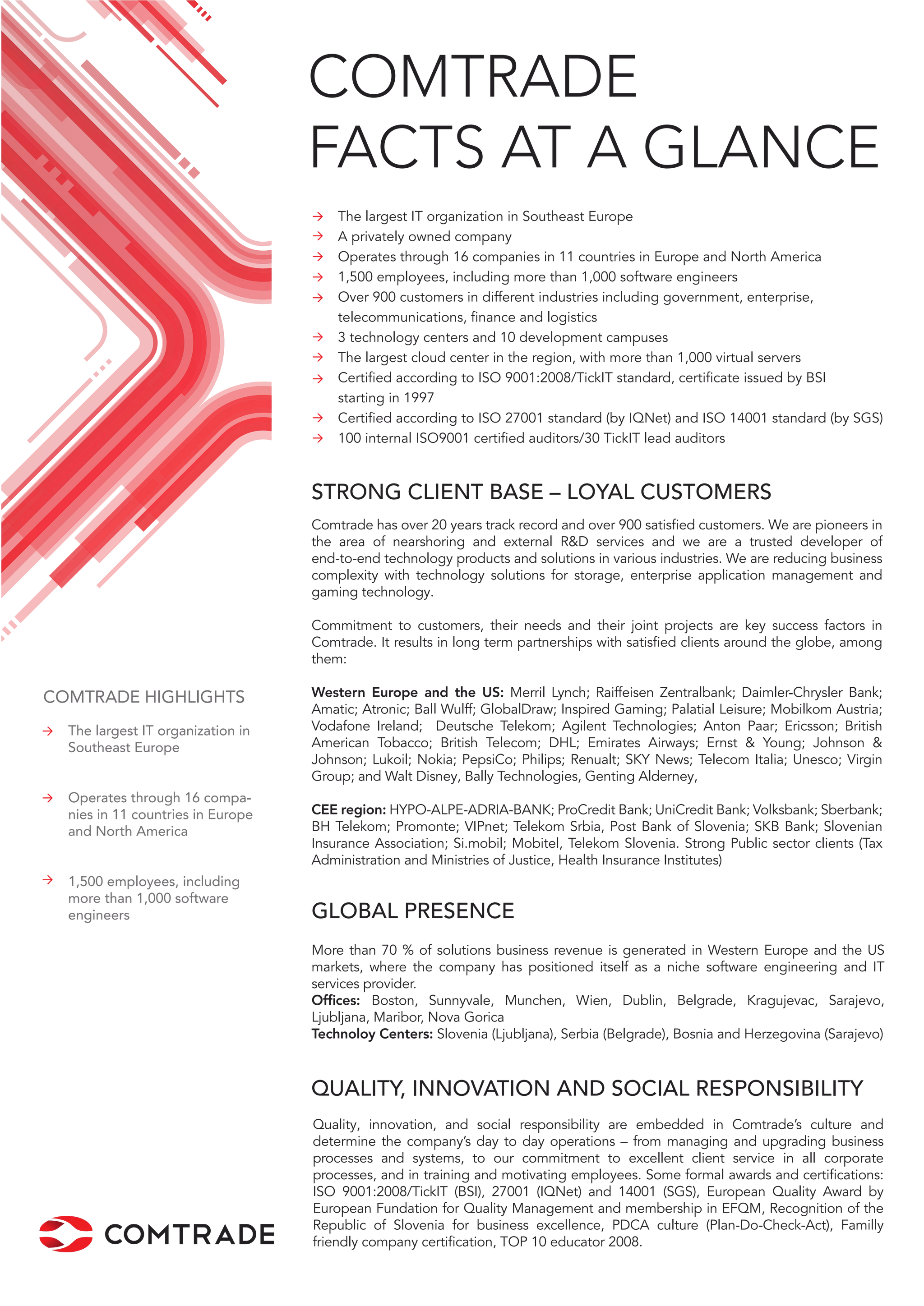 Comtrade Company Profile 2014 | PDF