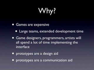 Games Design 2 - Lecture 10 - Game Interface Prototyping | PPT