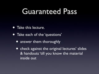 Game Design 2 (2010): Lecture 17 - Revision / Summary | PPT