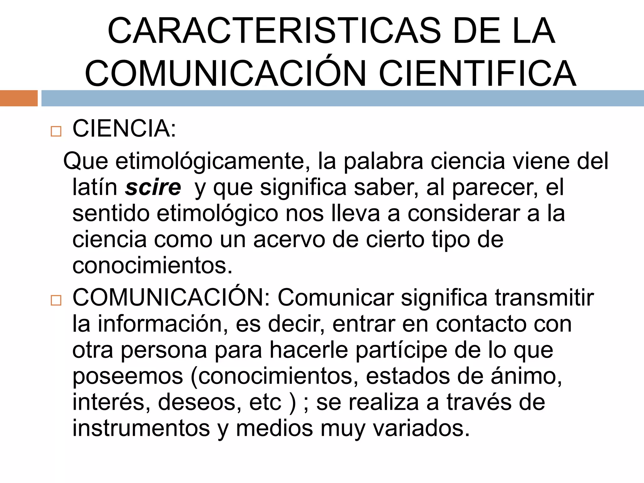 Comunicacion cientifica | PPT