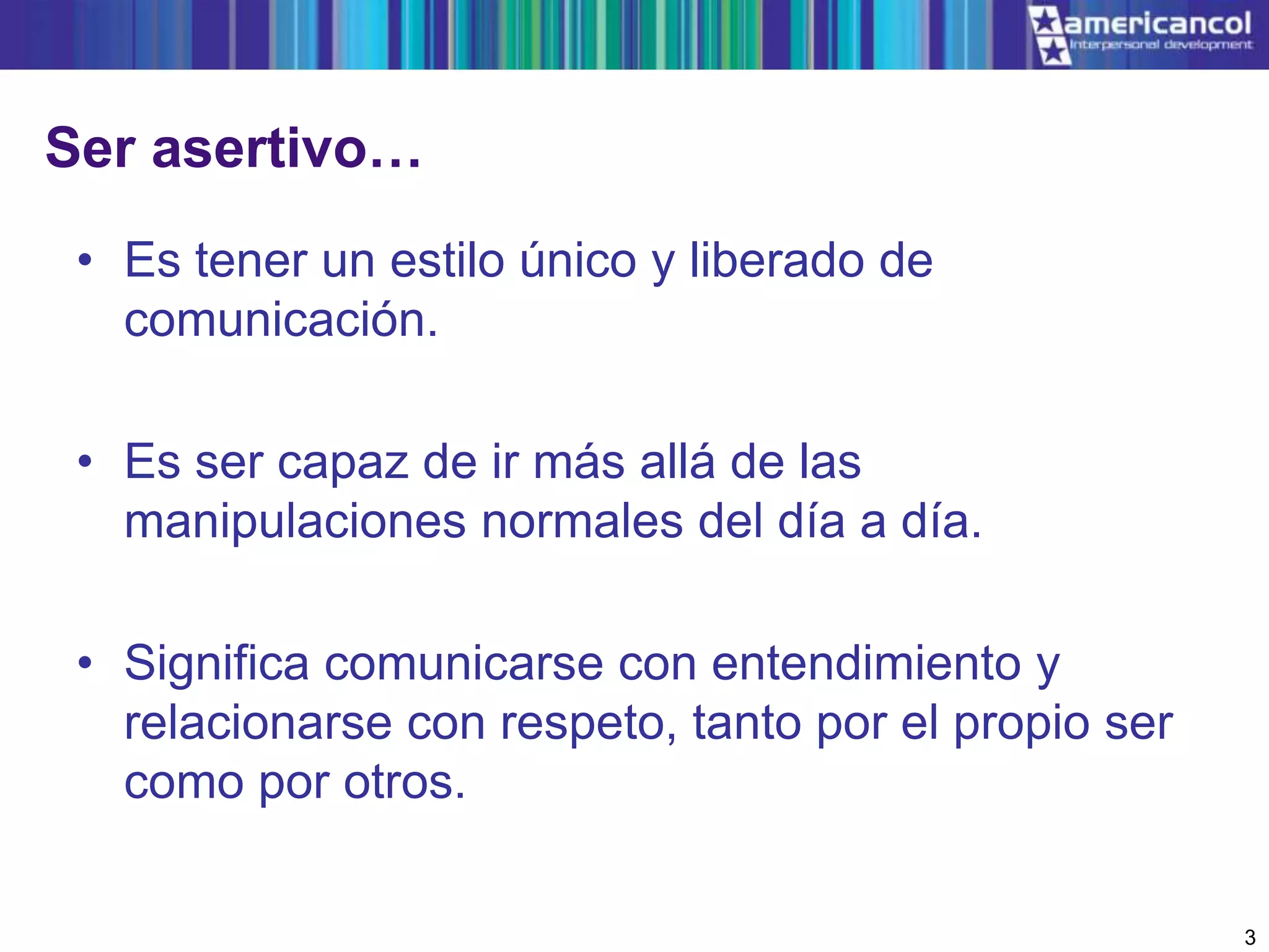 Comunicación asertiva | PPTX