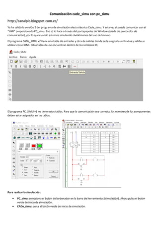 Comunicación cade simu con pc_simu | PDF