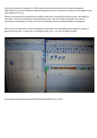Comunicación cade simu con pc_simu | PDF