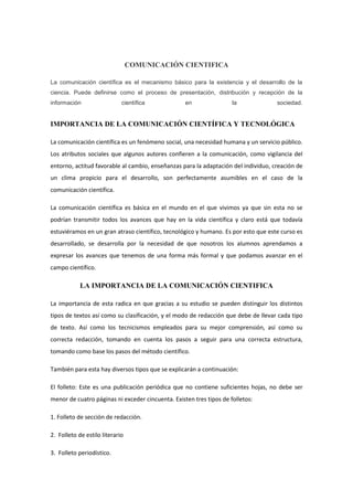 Comunicación cientifica | DOCX