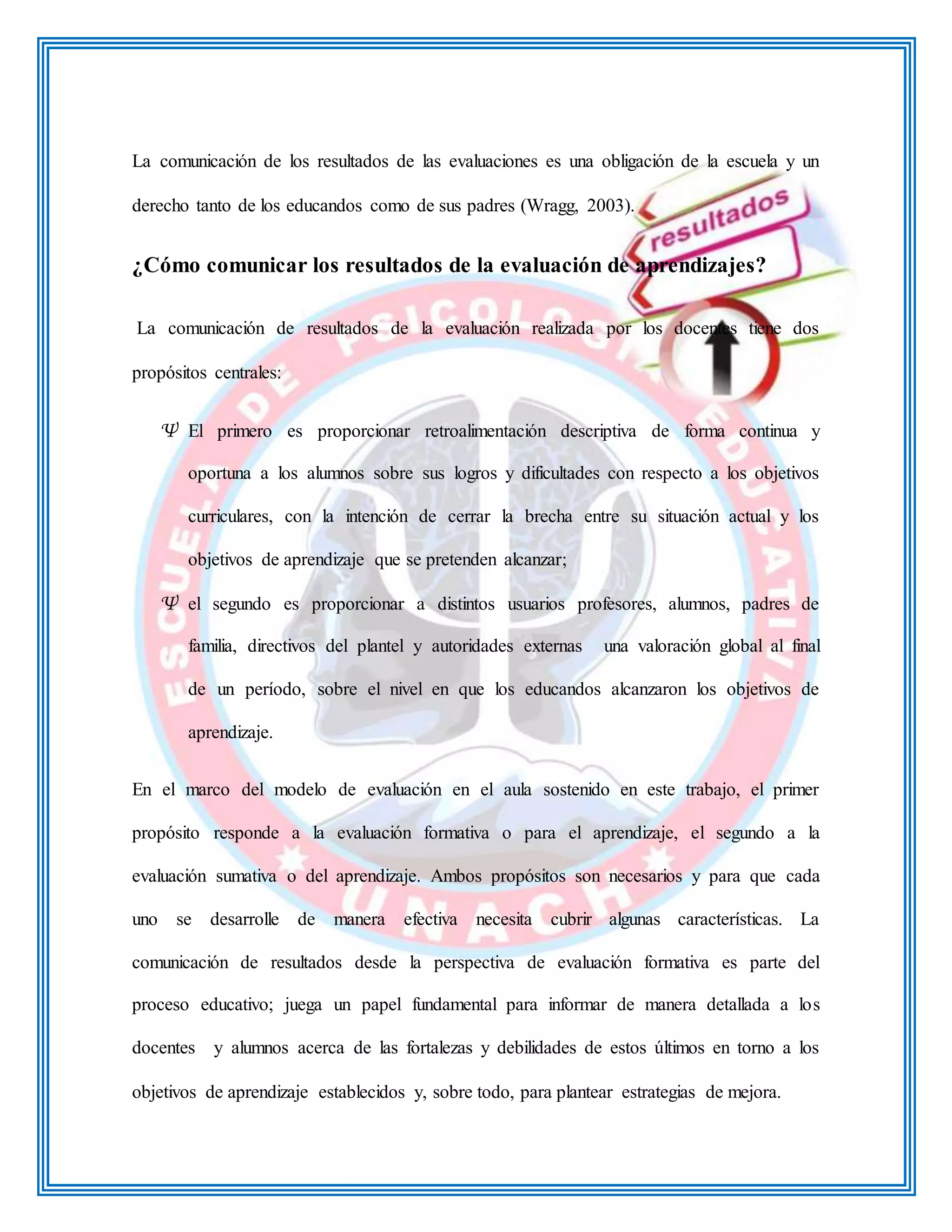 Comunicación de resultados | DOCX