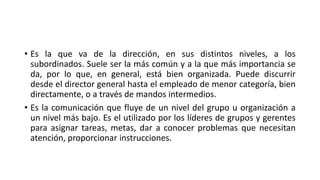 Comunicación descendente en una organización | PPTX