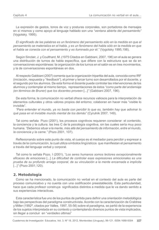 La Comunicación no Verbal en el Aula | PDF