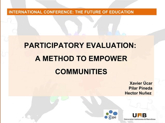 Participatory evaluation: a method to empower communities | PPT | Non-Profit Organizations ...