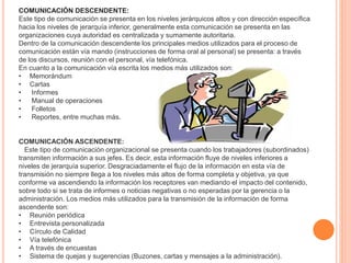 Comunicacion organizacional | PPTX