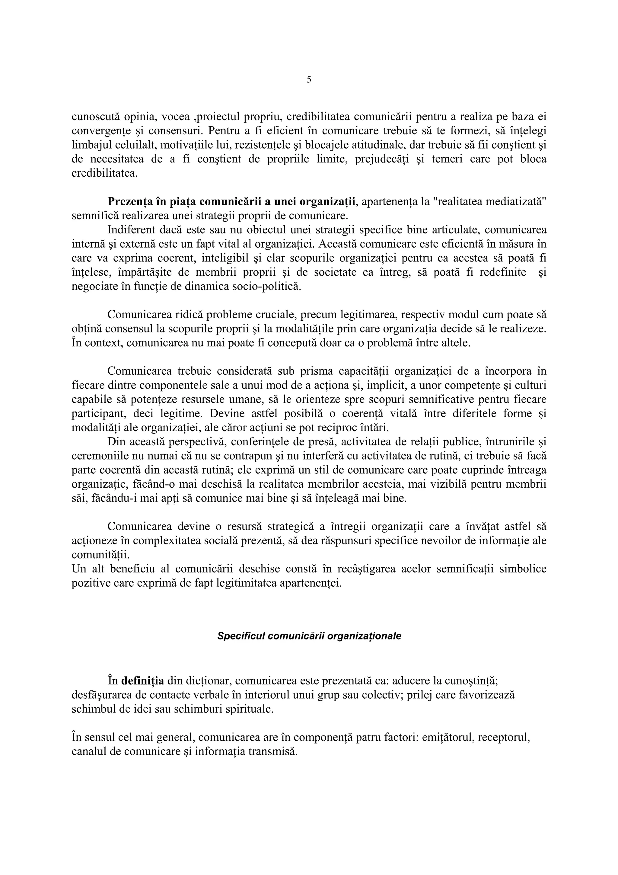 Comunicare Organizationala M Minulescu | PDF
