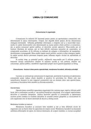 Comunicare Organizationala M Minulescu | PDF