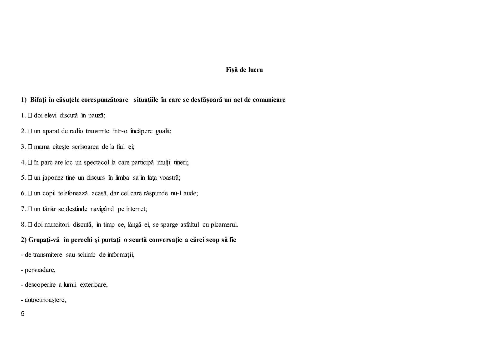 Comunicarea factorii si functiile comunicarii | DOCX