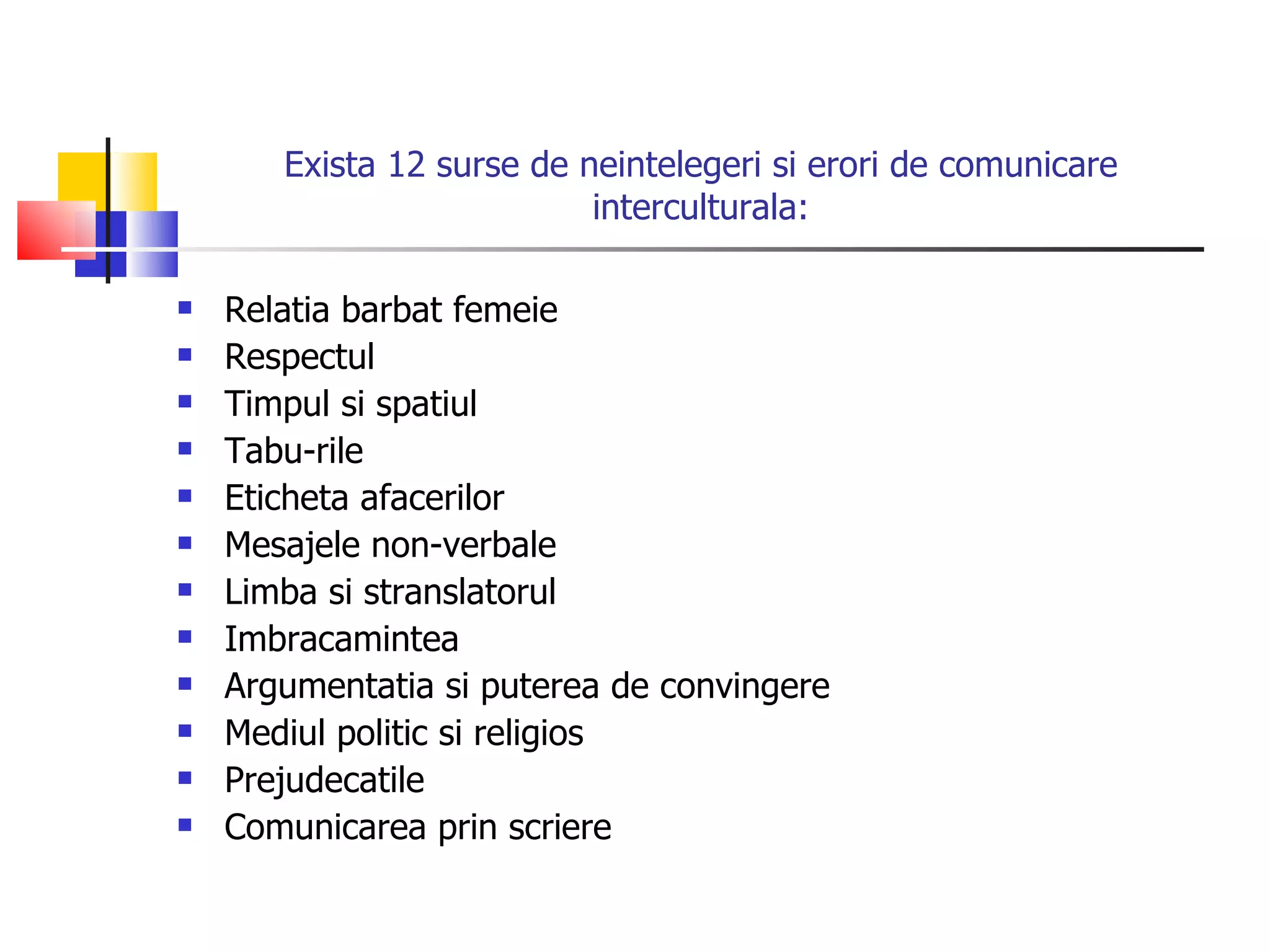 Comunicarea interculturala | PPT