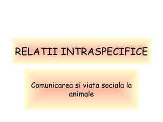 Comunicarea la animale | PPT