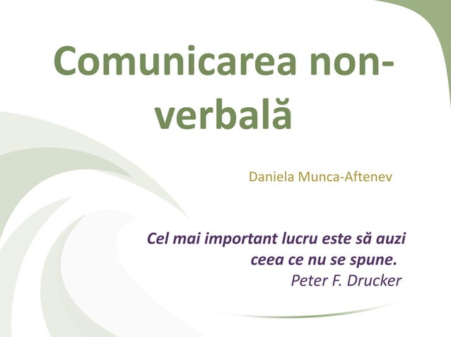 Comunicarea non verbală | PPTX