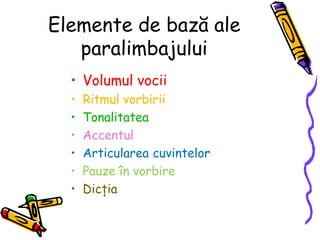 Comunicarea paraverbală | PPT