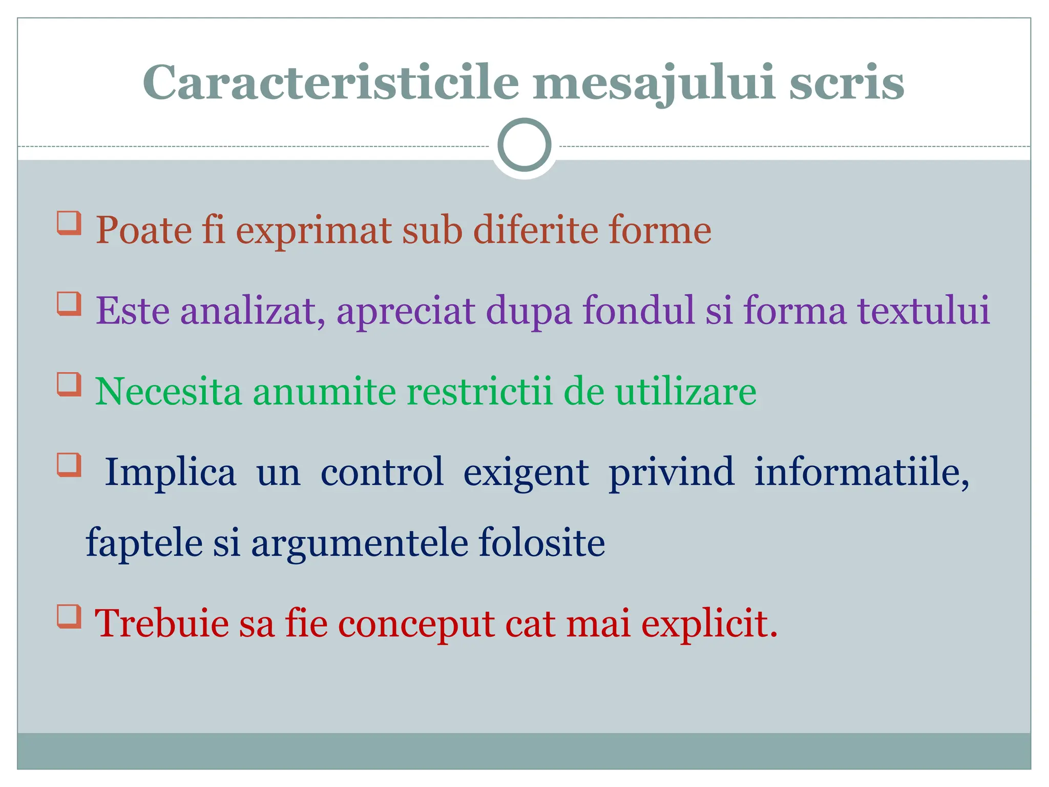 Comunicarea scrisa | PPT