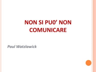 Comunicare creando | PPTX