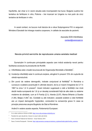 Comunicat de presa reluare program FIV | PDF