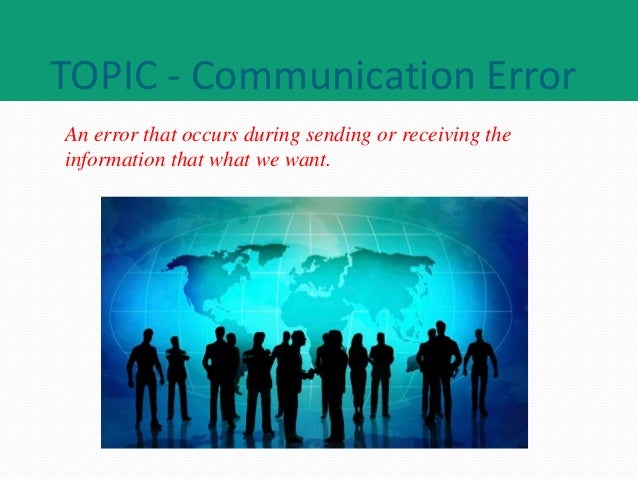 Business Communication Error