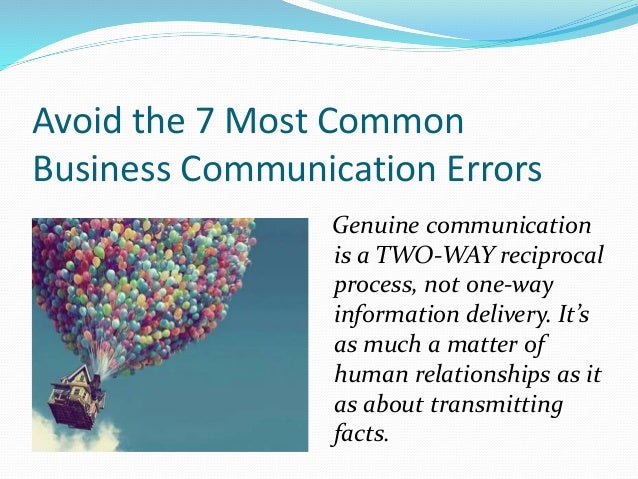 Business Communication Error