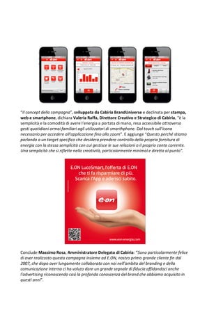 Comunicato Eon Luce Smart Camp | PDF