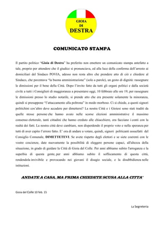 Comunicato stampa | PDF