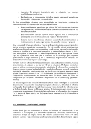 Comunidades virtuales y aprendizaje digital | PDF
