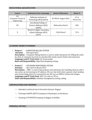 Comuter science engineer. | PDF