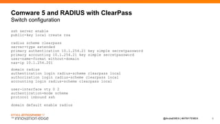 Comware and ClearPass integration .pptx