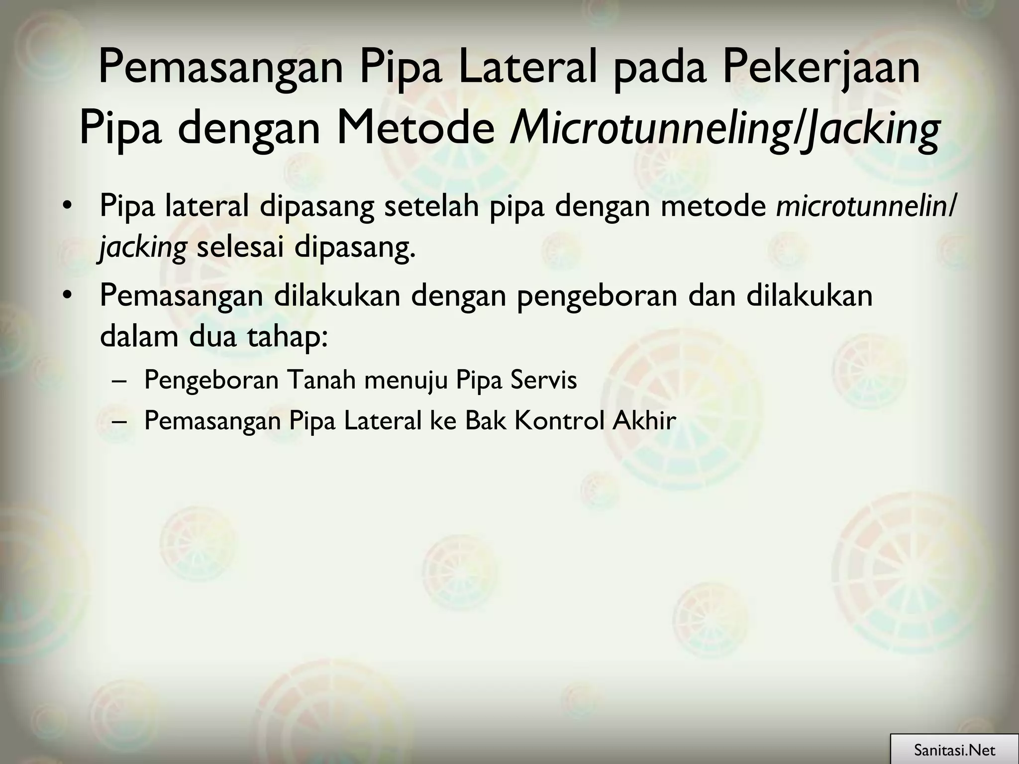 Tahap Konstruksi SPAL - Unit Pengumpulan, Pemasangan Pipa Lateral | PDF