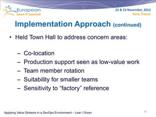 Mark Lear and Mike Orzen - European Lean IT Summit | PPT