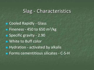 CON 123 Session 7 - Slag Cement | PPTX