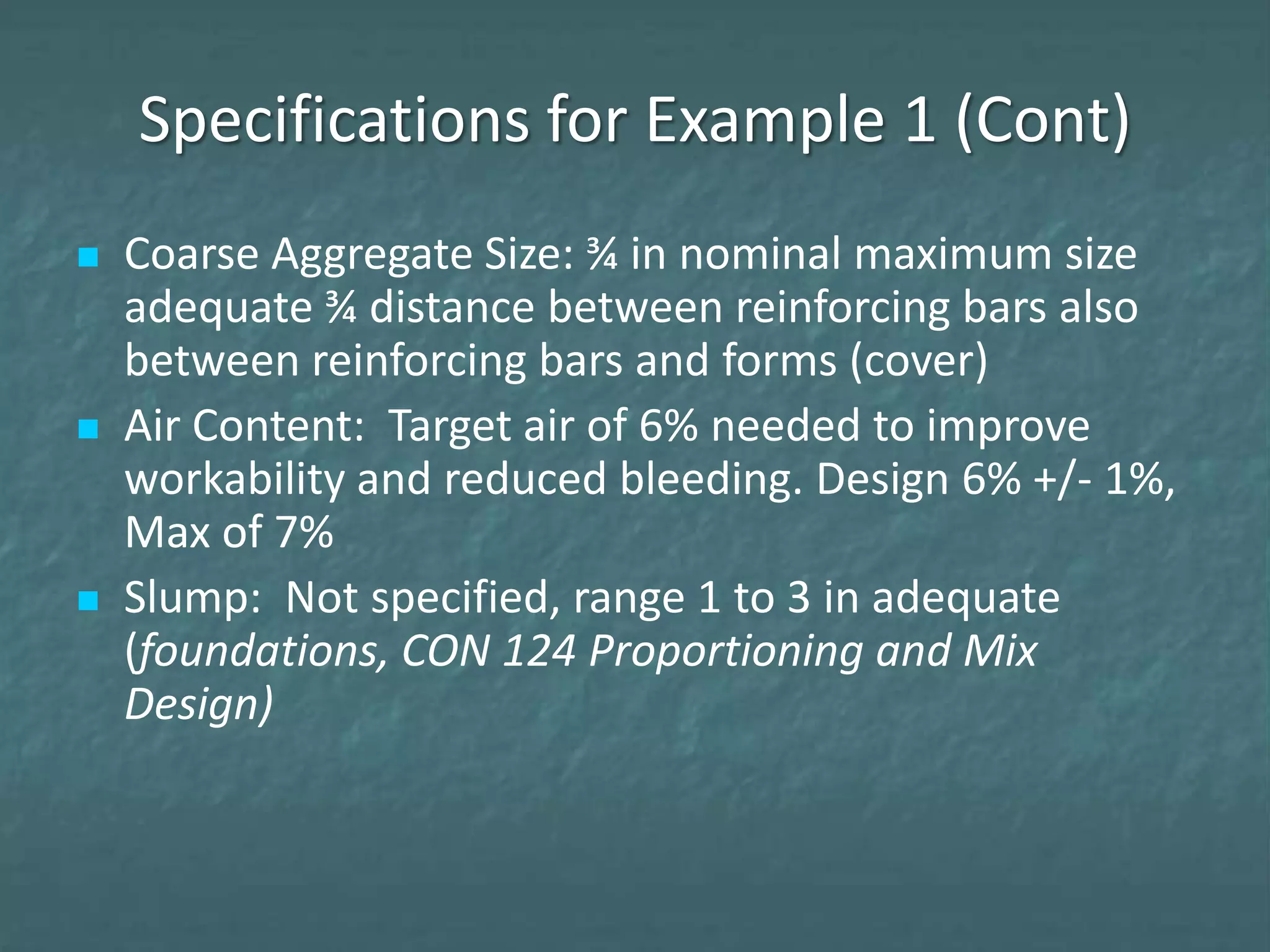 CON 124 Session 3 - Examples of Concrete Proportioning | PPTX