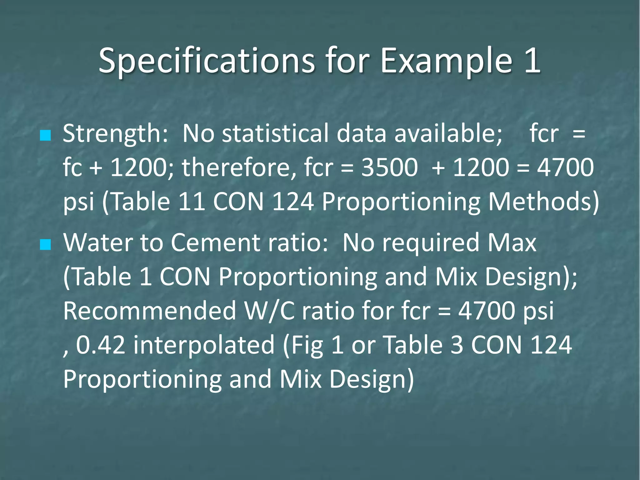 CON 124 - Session 5 - Examples of Concrete Proportioning | PPTX