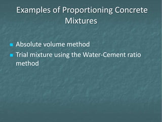 CON 124 - Session 5 - Examples of Concrete Proportioning | PPTX