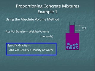 CON 124 - Session 5 - Examples of Concrete Proportioning | PPTX
