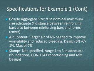 CON 124 - Session 5 - Examples of Concrete Proportioning | PPTX