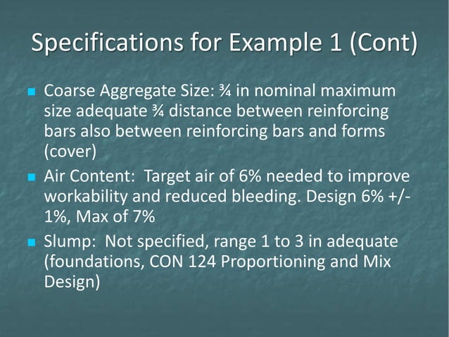 CON 124 - Session 5 - Examples of Concrete Proportioning | PPT