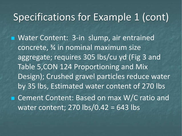 CON 124 - Session 5 - Examples of Concrete Proportioning | PPT