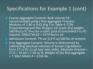 CON 124 - Session 5 - Examples of Concrete Proportioning | PPTX
